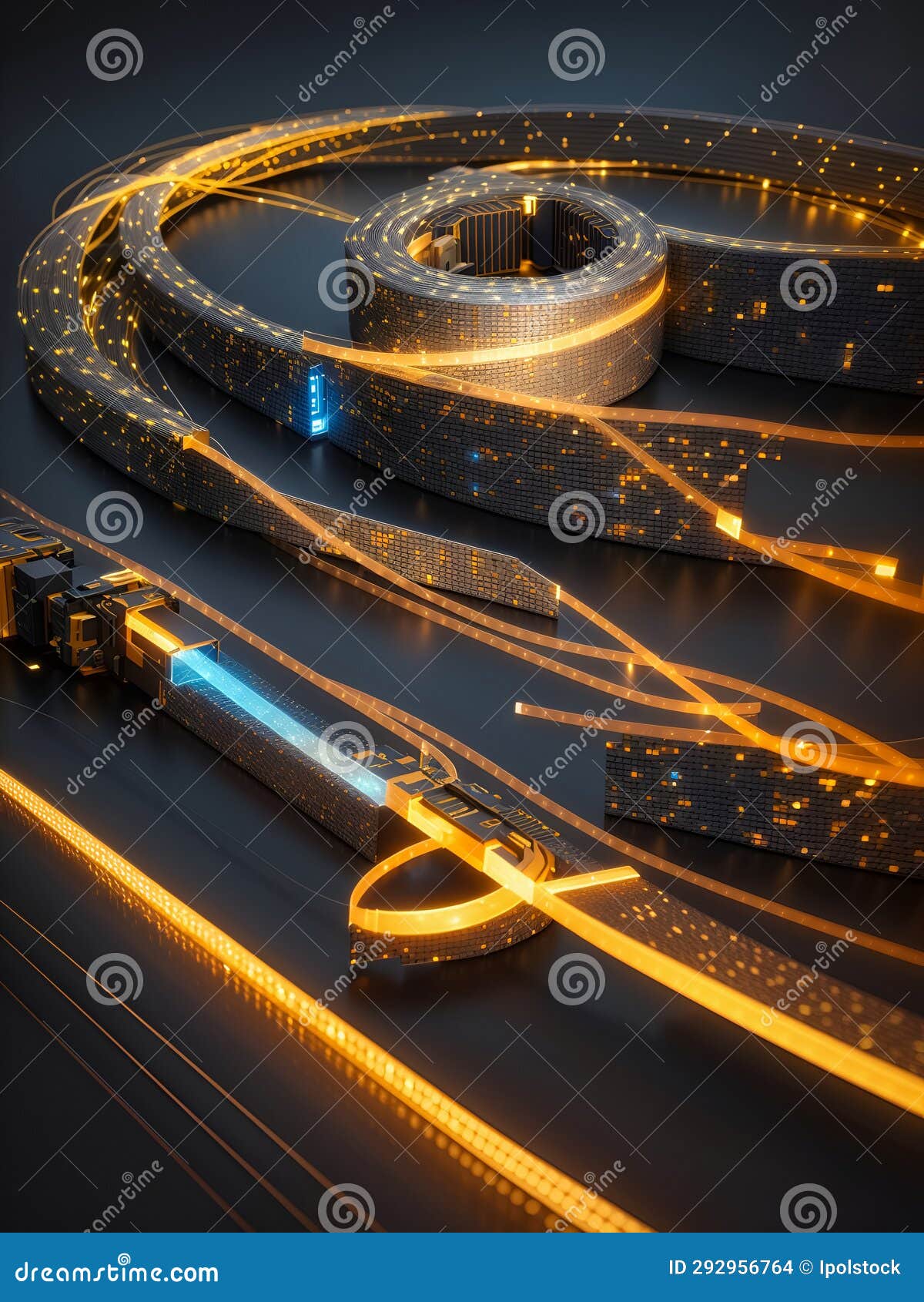 An Abstract and Modern Background Fiber Optic Cables in a Minimalist ...
