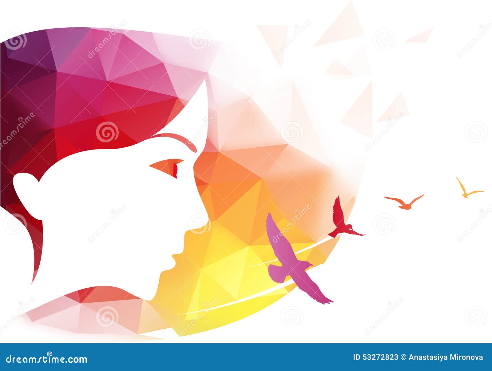 Abstract Modern Background with Woman Face. Stock Vector - Illustration ...