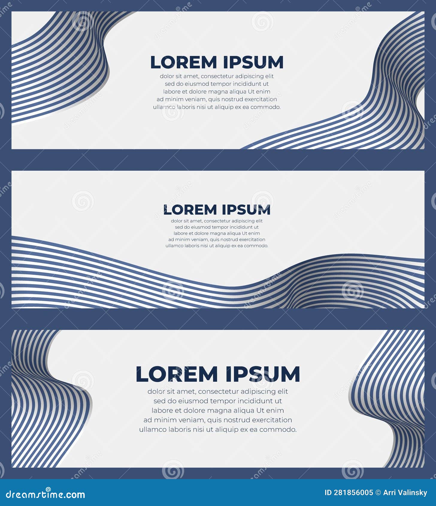 Abstract Modern Banner Design with Realistic 3d Pattern in Blue and ...