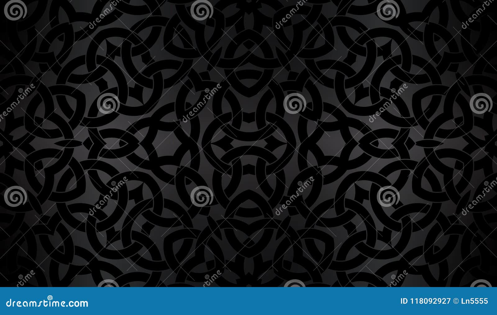 Black Background with Celtic Decorative Pattern Stock Vector ...