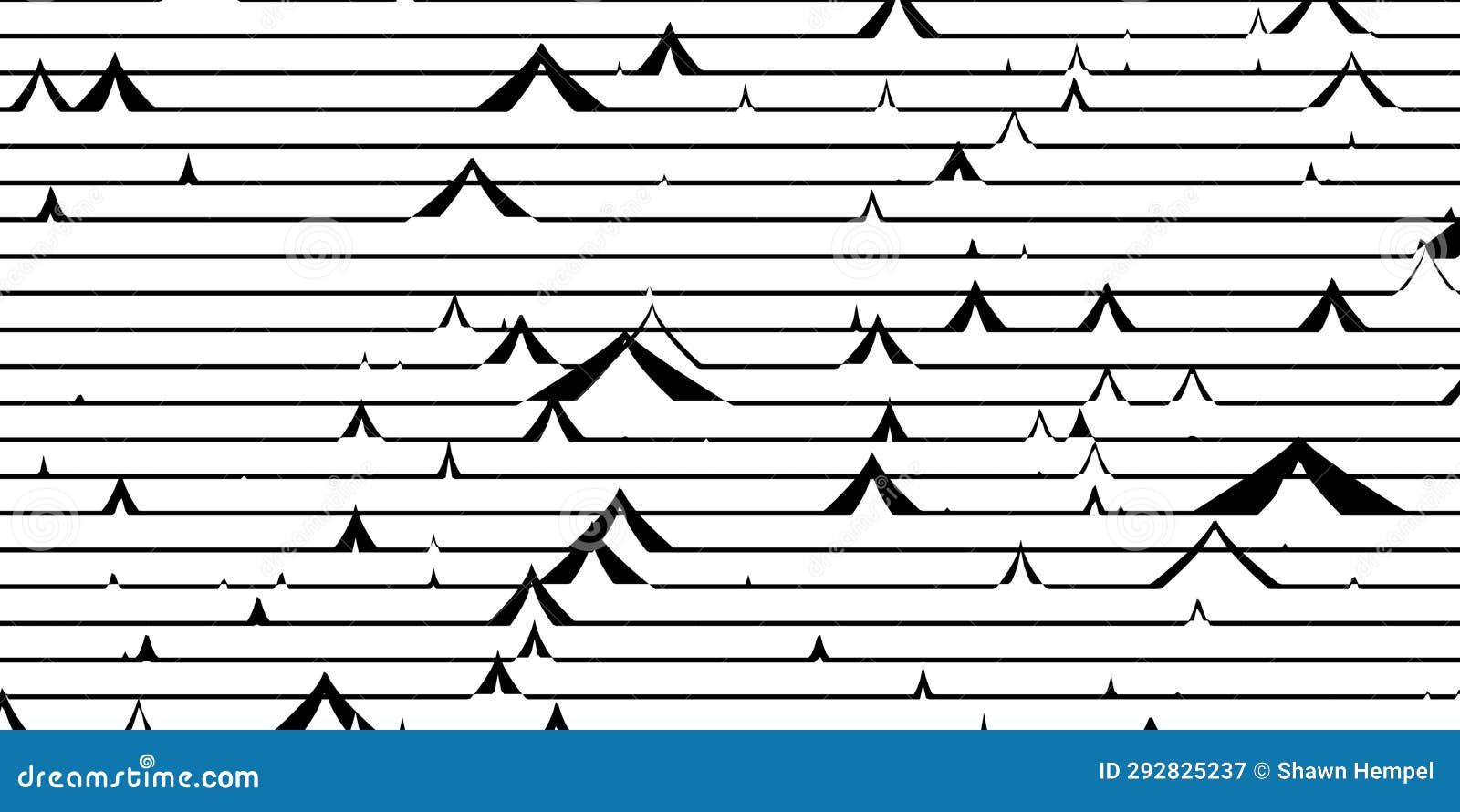 Abstract Modern Black Seismic Wave Triangle Zig-zag Lines Pattern ...