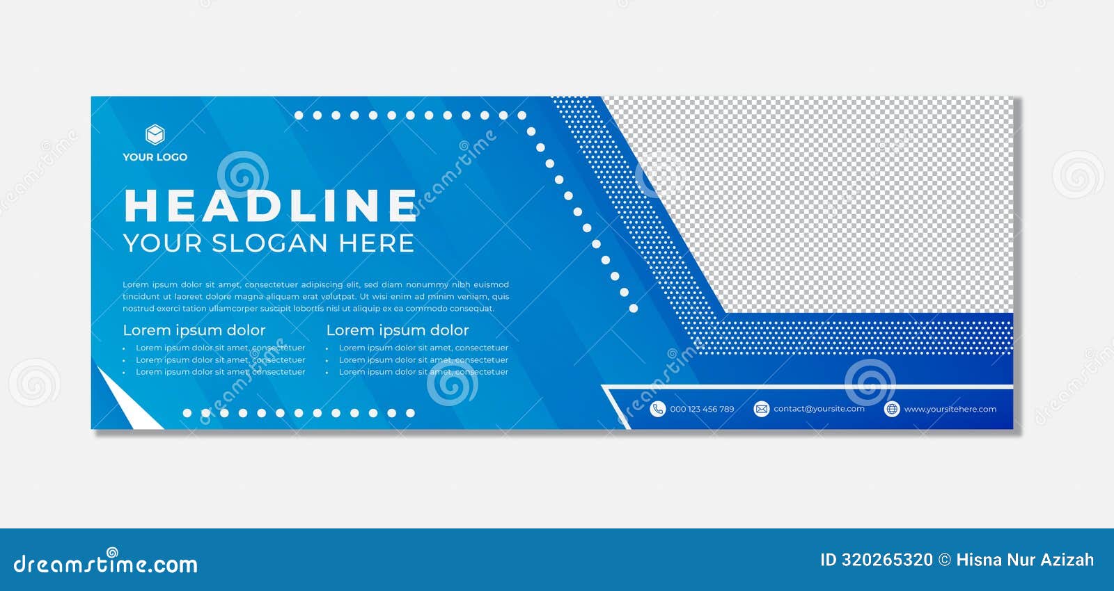 Modern Blue Background Banner Design Square Pattern Stock Vector ...