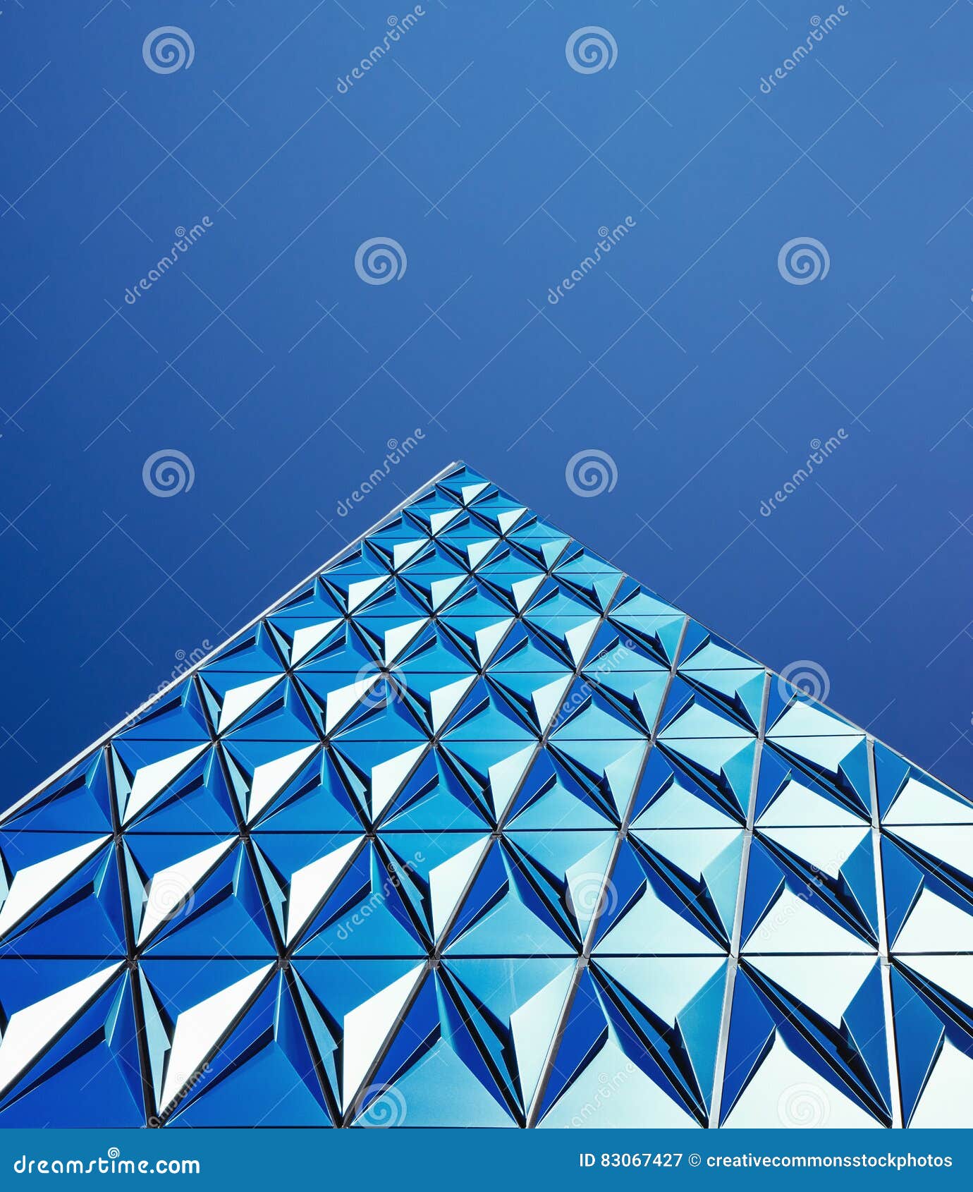 Abstract Modern Blue Building Picture. Image: 83067427