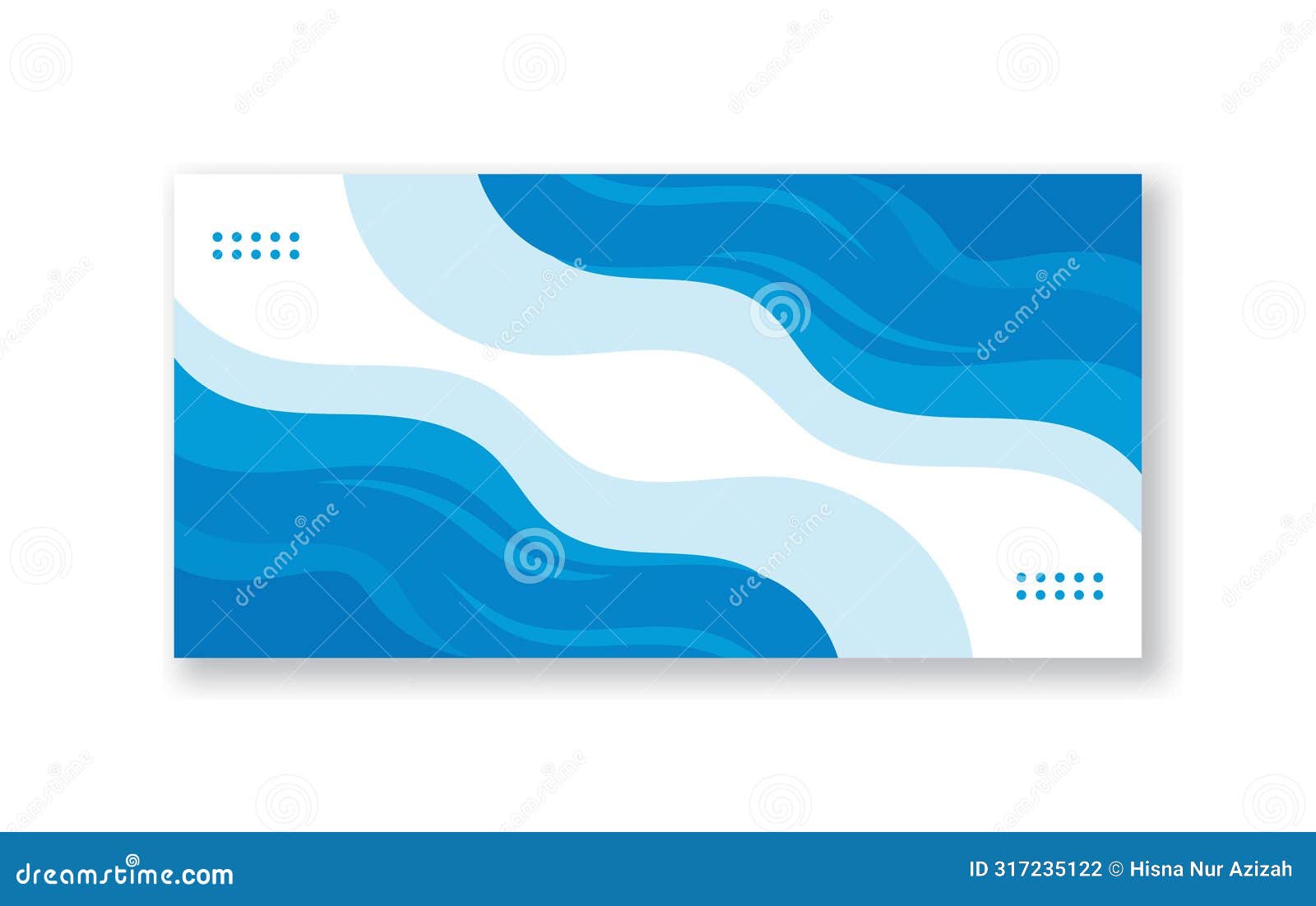 Abstract Modern Blue Color Waves on White Background Stock Illustration ...