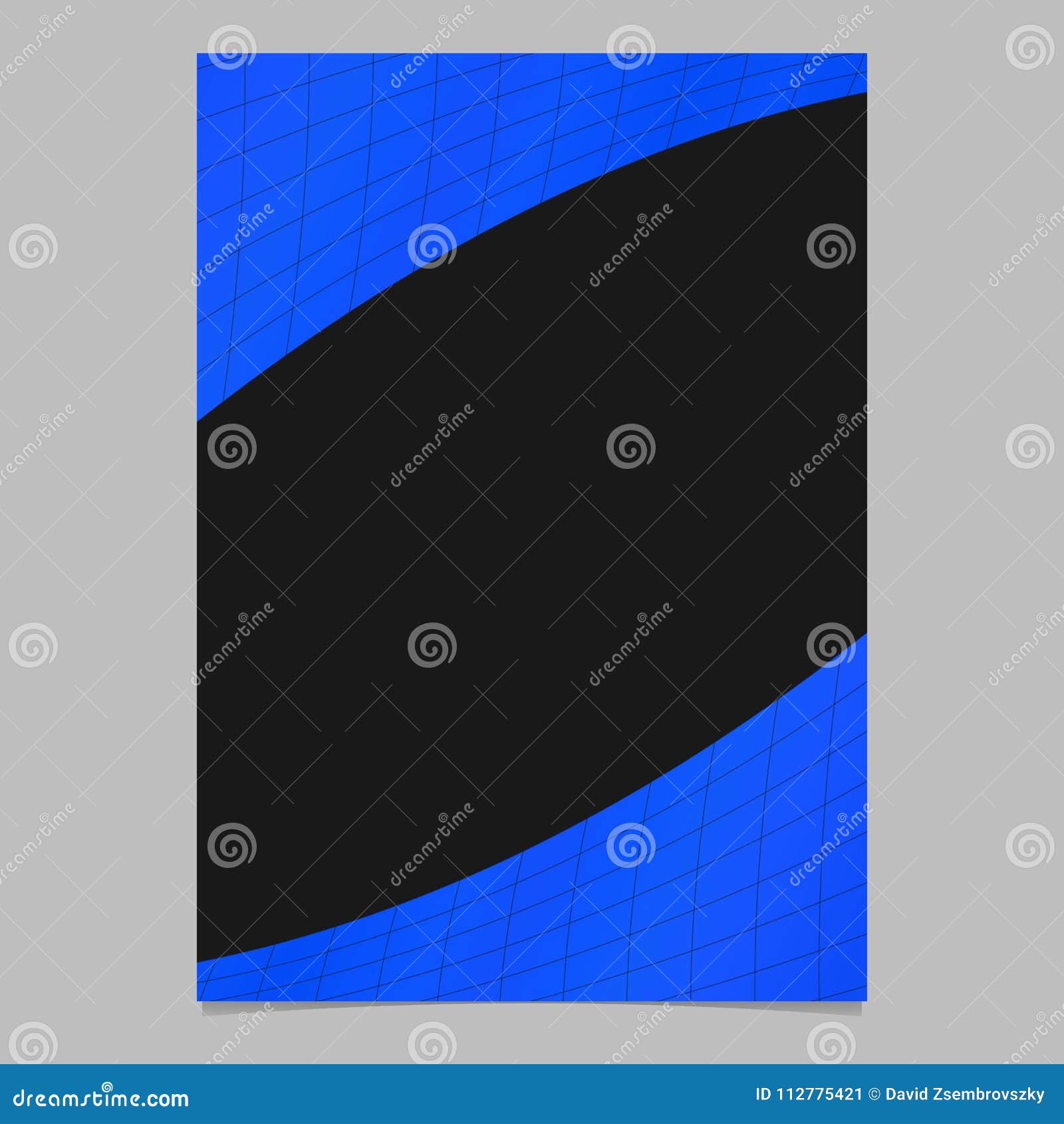 Abstract Blue Gradient Curved Grid Pattern Flyer Template - Vector ...