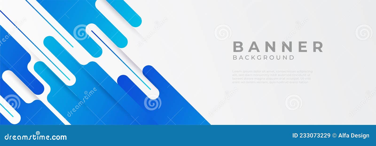 Abstract Modern Blue Horizontal Web Banner Design Template Backgrounds ...