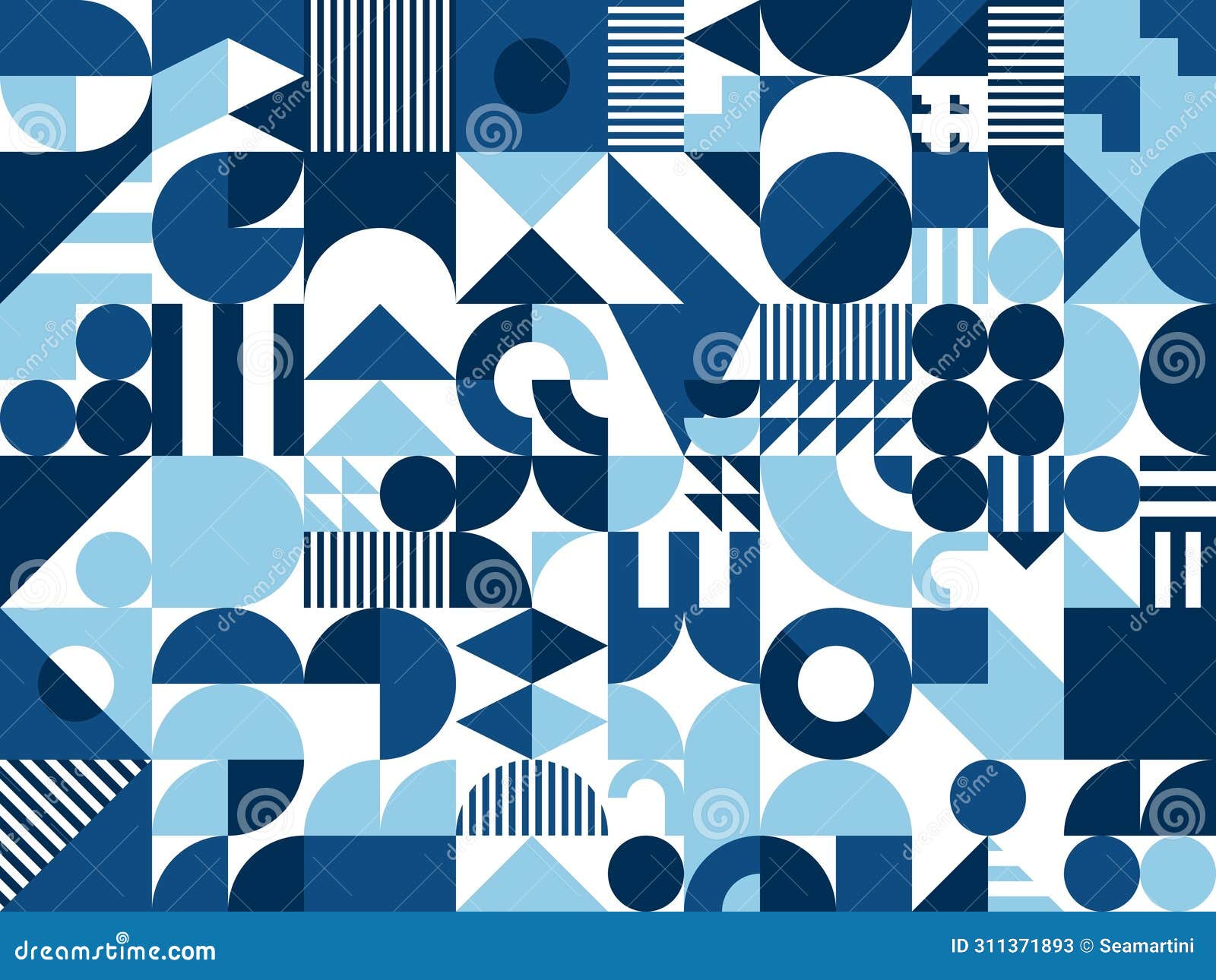 Abstract Modern Blue Marine Geometric Pattern Stock Vector ...
