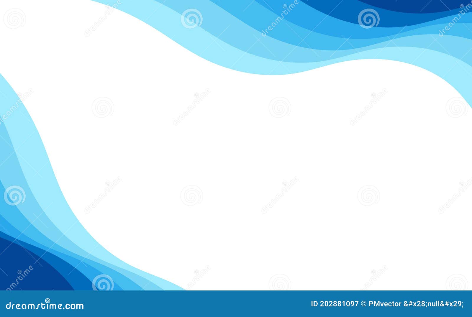 Abstract Modern Blue Ocean Wave Banner Vector Background Stock Vector ...