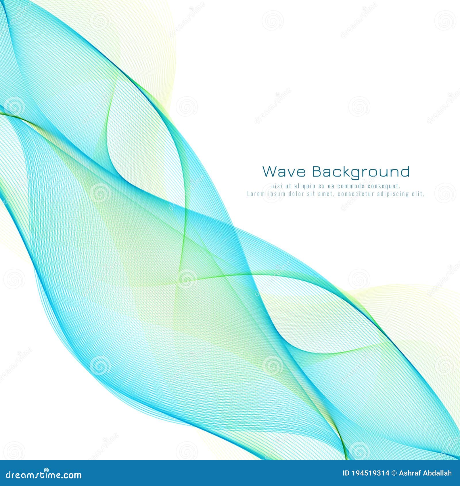 Abstract Modern Blue Wave Background Stock Vector - Illustration of ...