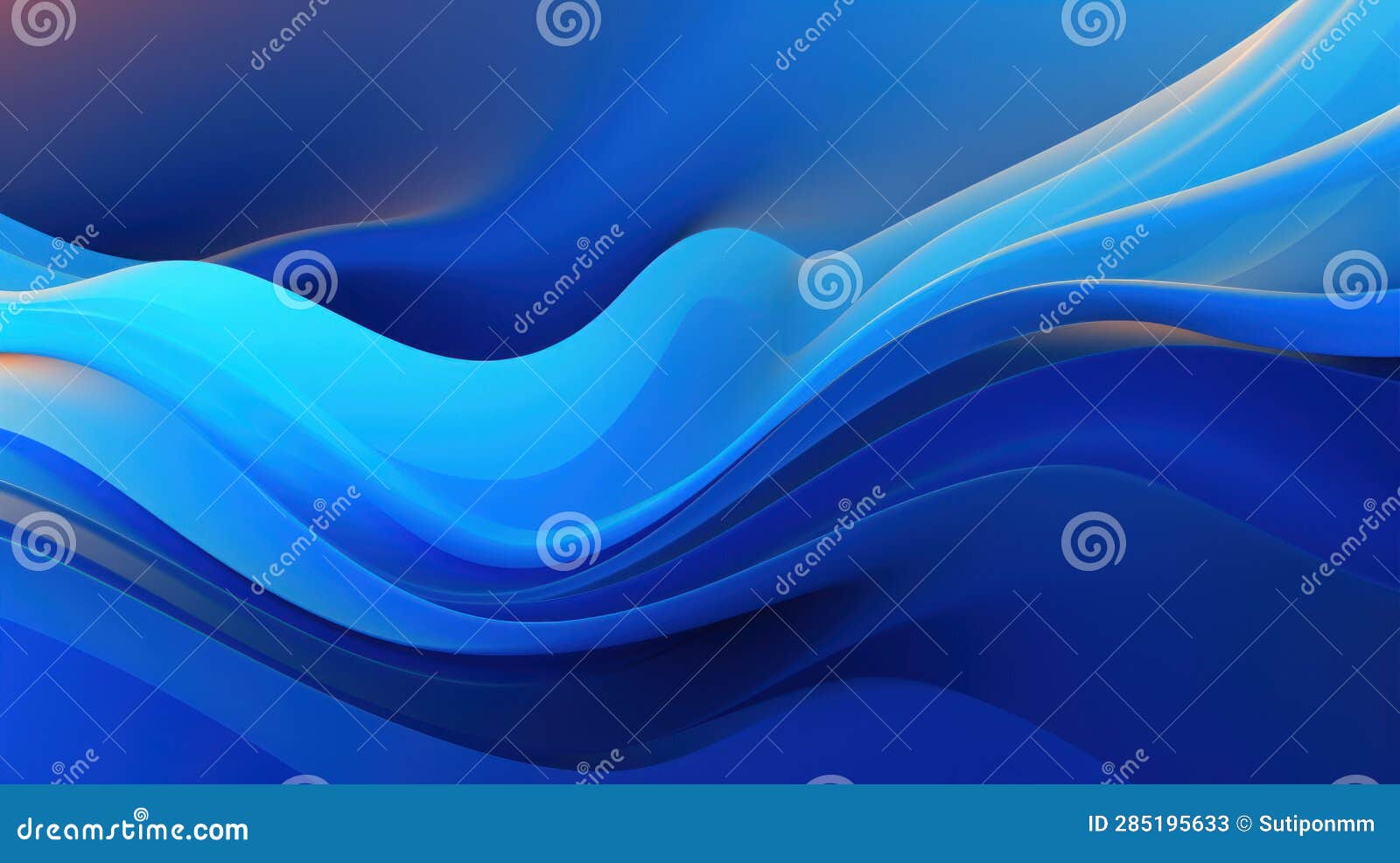 The Abstract Modern Blue Wave Background Stock Illustration ...