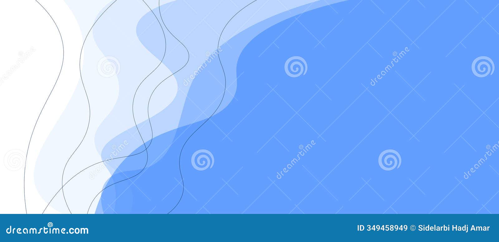 Abstract Modern Blue Wave Background Stock Illustration - Illustration ...