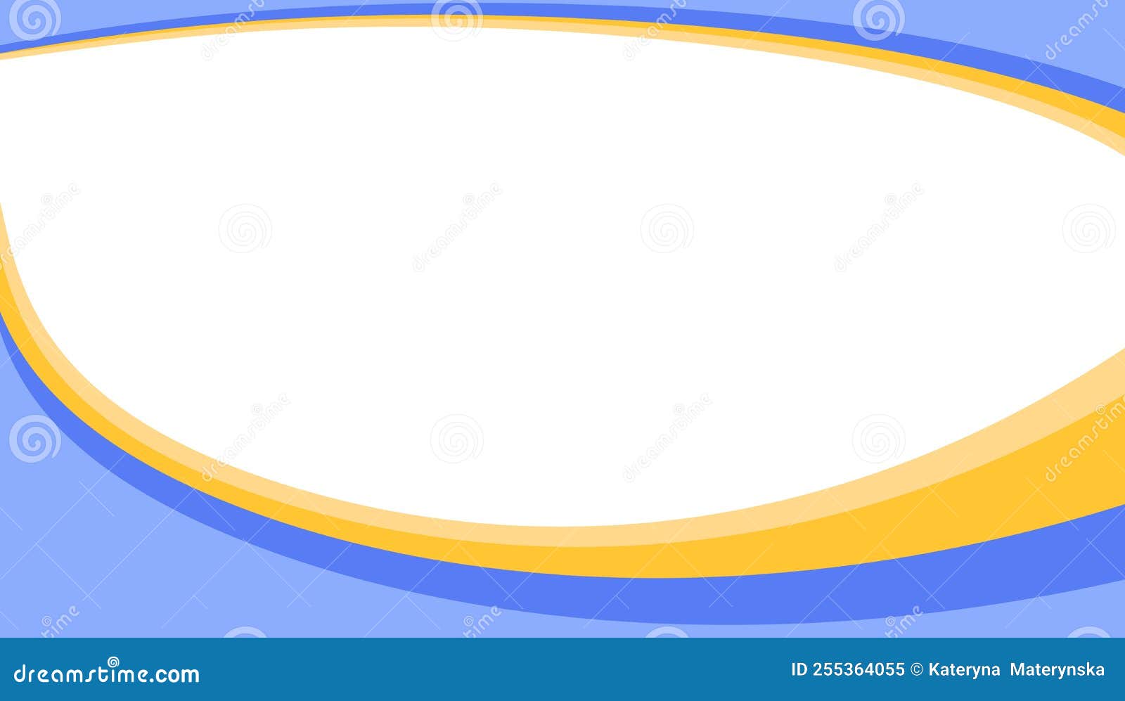 Abstract Modern Bright Blue And Yellow Curve Wave Business Banner