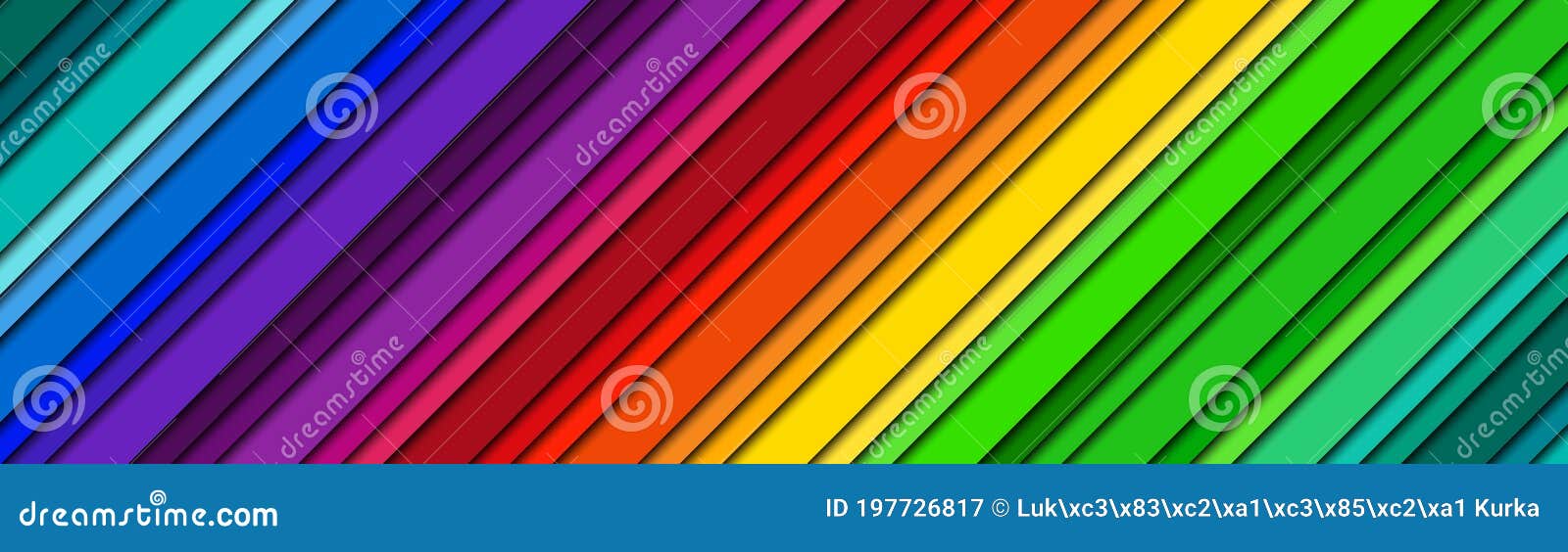 Abstract Modern Bright Header with Colored Oblique Lines. Color ...