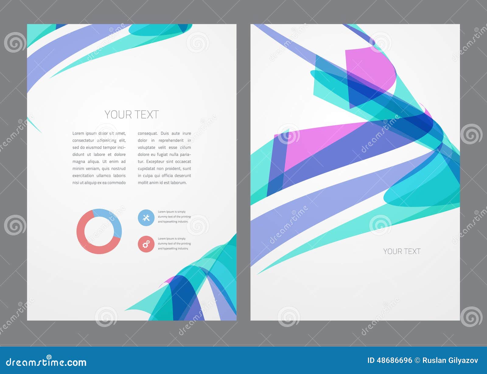 Abstract Modern Bright Multicolored Flyer. Stock Vector - Illustration ...