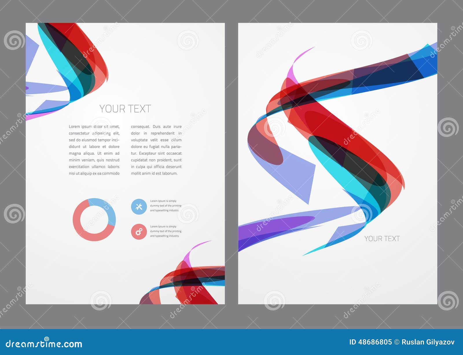 Abstract Modern Bright Multicolored Flyer. Stock Vector - Illustration ...