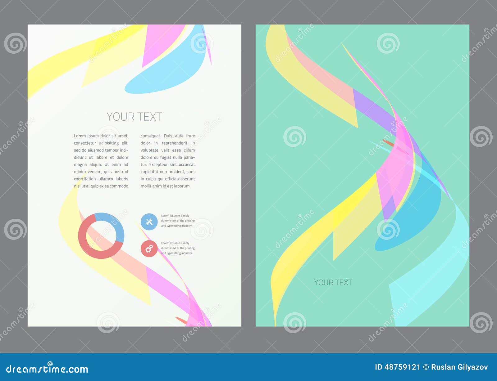 Abstract Modern Bright Multicolored Flyer. Stock Vector - Illustration ...