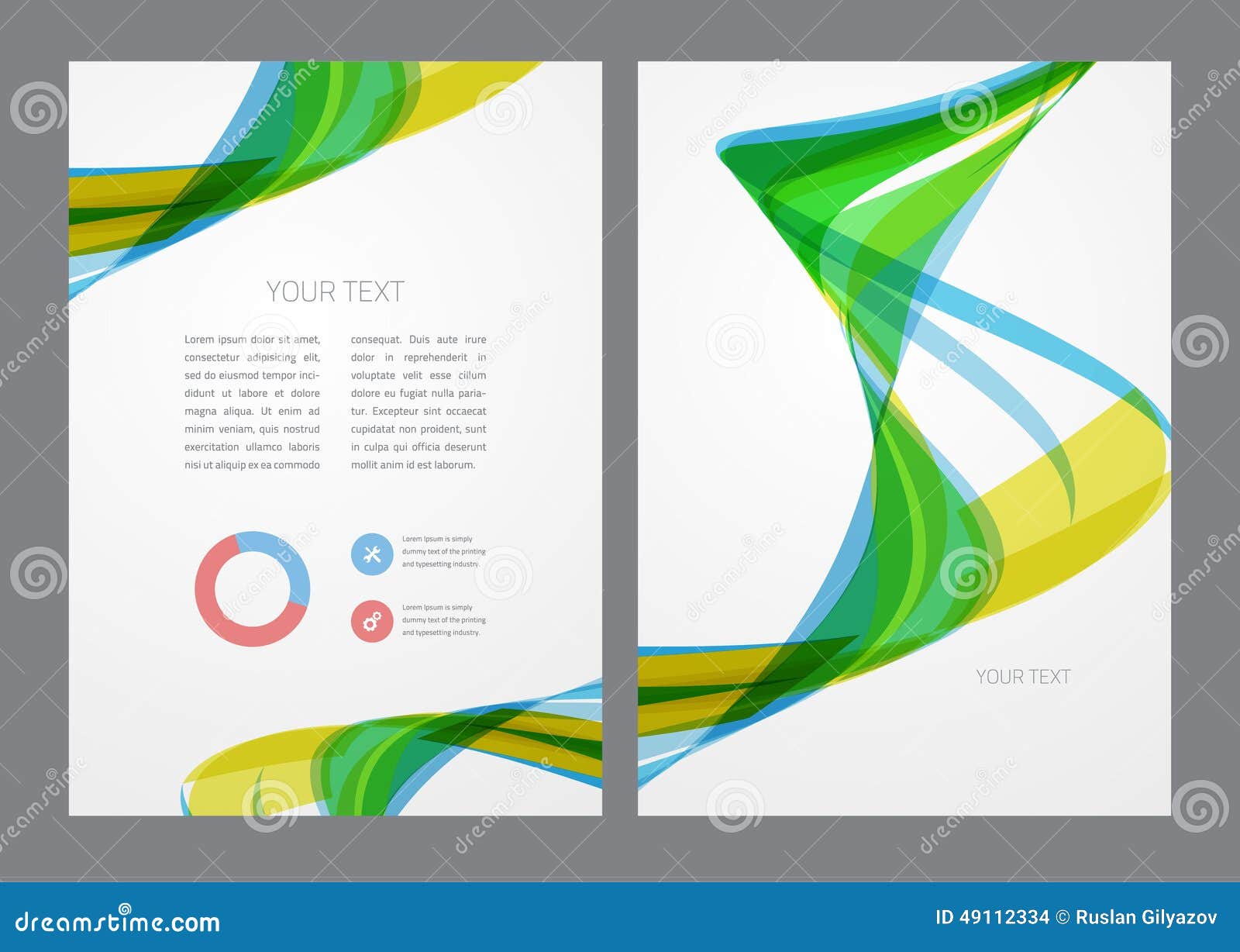 Abstract Modern Bright Multicolored Flyer. Stock Vector - Illustration ...