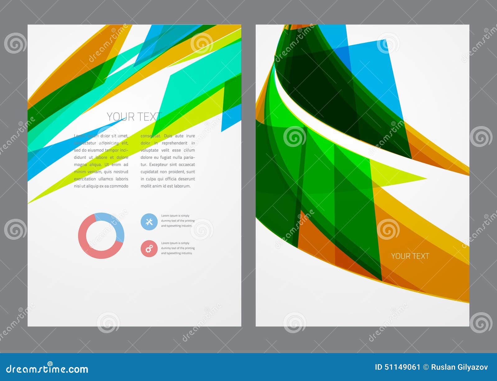 Abstract Modern Bright Multicolored Flyer Stock Vector - Illustration ...