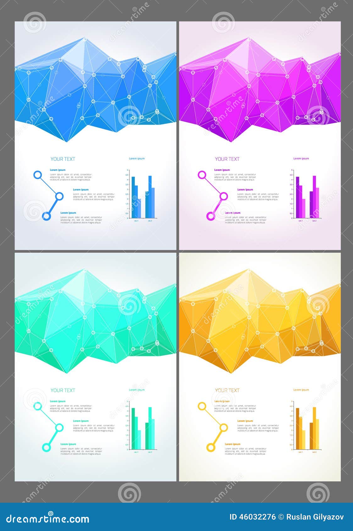 Abstract Modern Bright Multicolored Rectangles Stock Vector ...