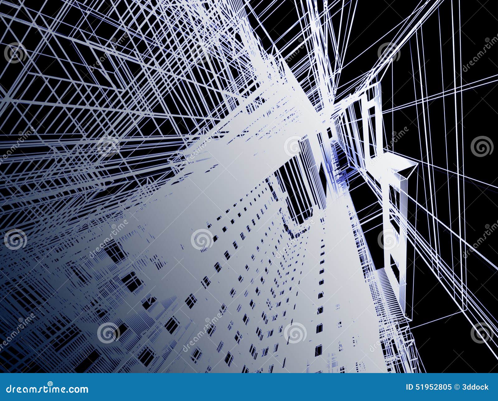 Abstract modern building stock illustration. Illustration of exterior ...