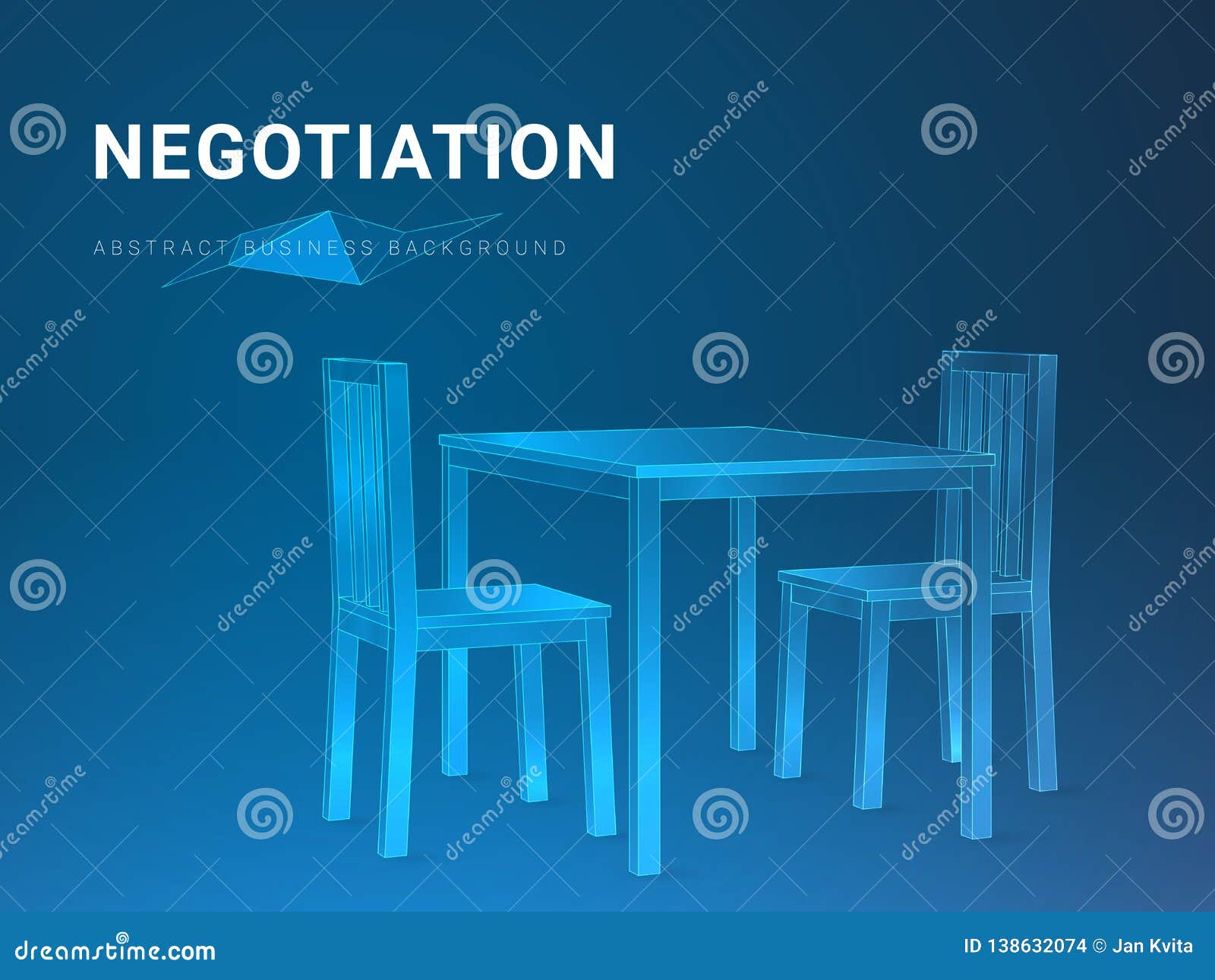 Abstract Modern Business Background Vector Depicting Negotiation in ...