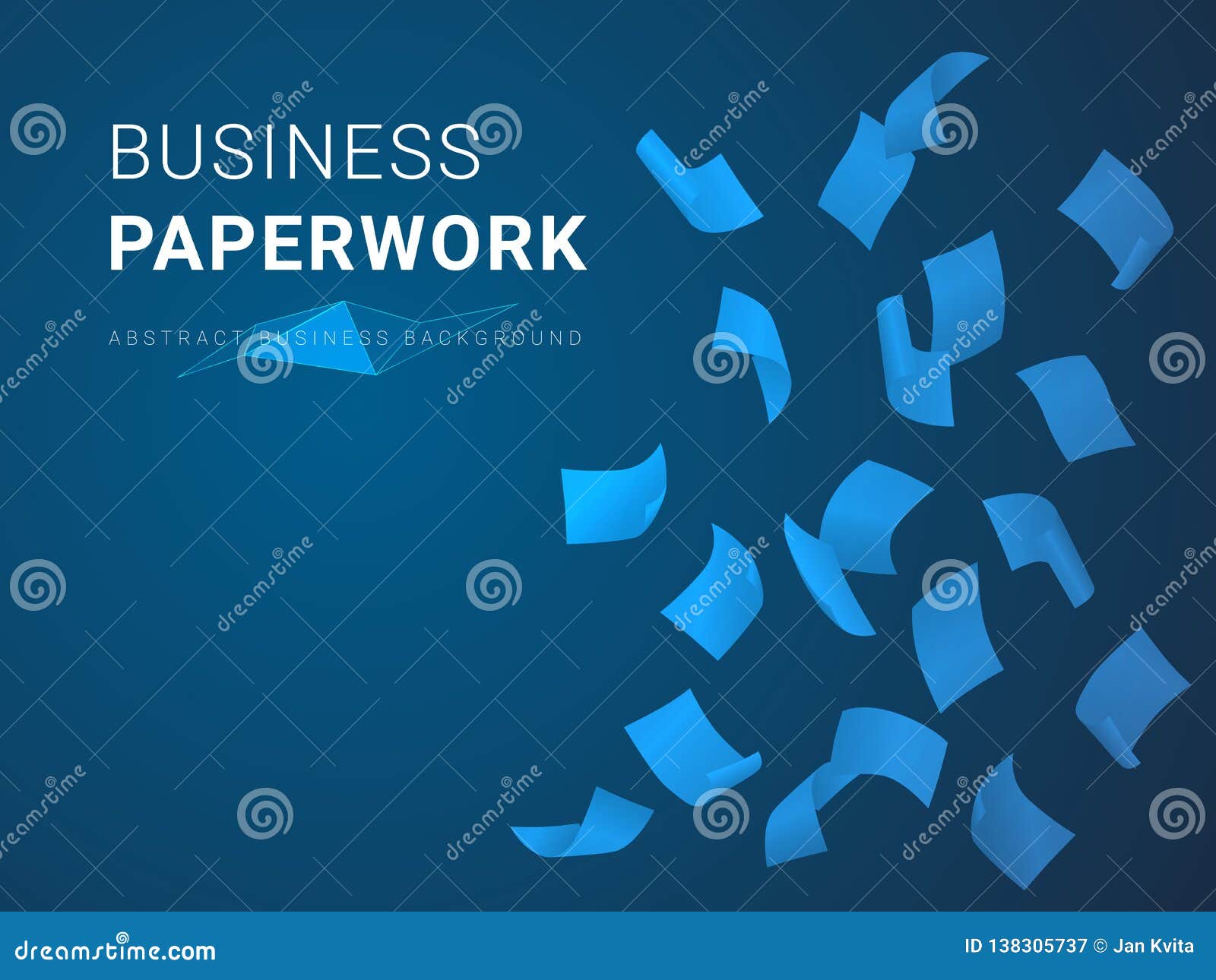 Abstract Modern Business Background Vector Depicting Business Paperwork ...