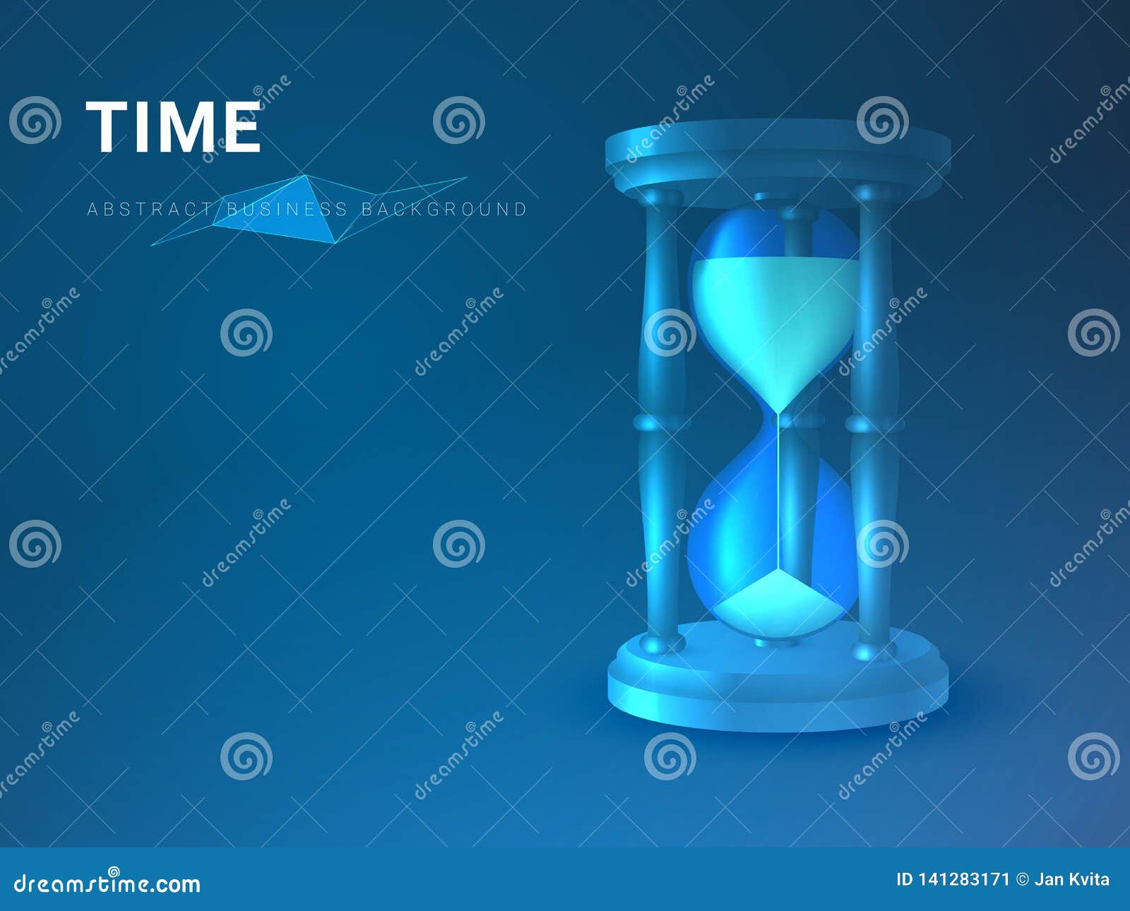 Abstract Modern Business Background Vector Depicting Time in Shape of ...