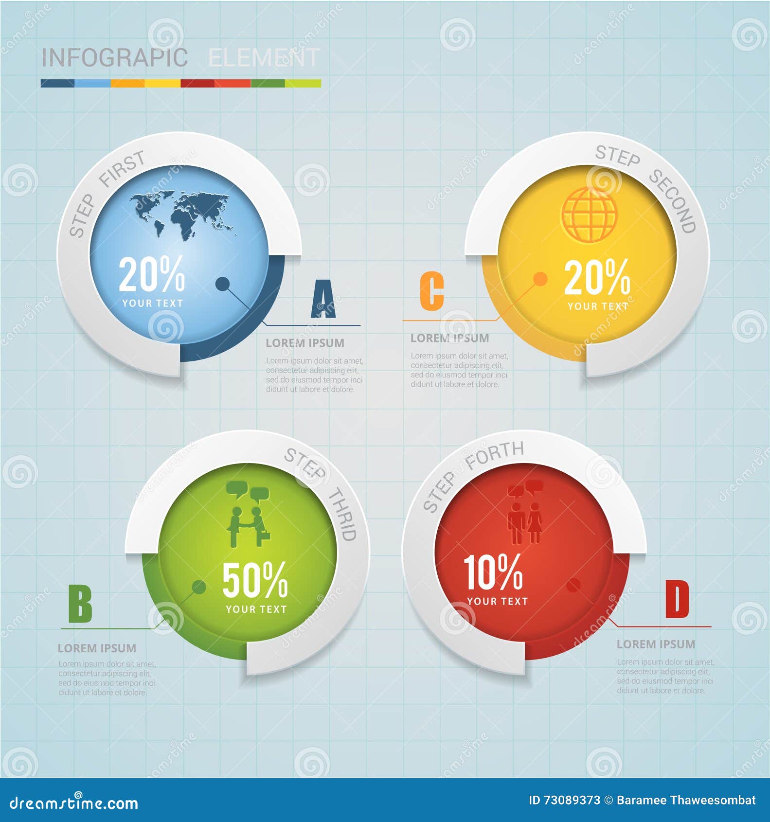 Abstract Modern Circle Chart Infographic. Stock Vector - Illustration ...