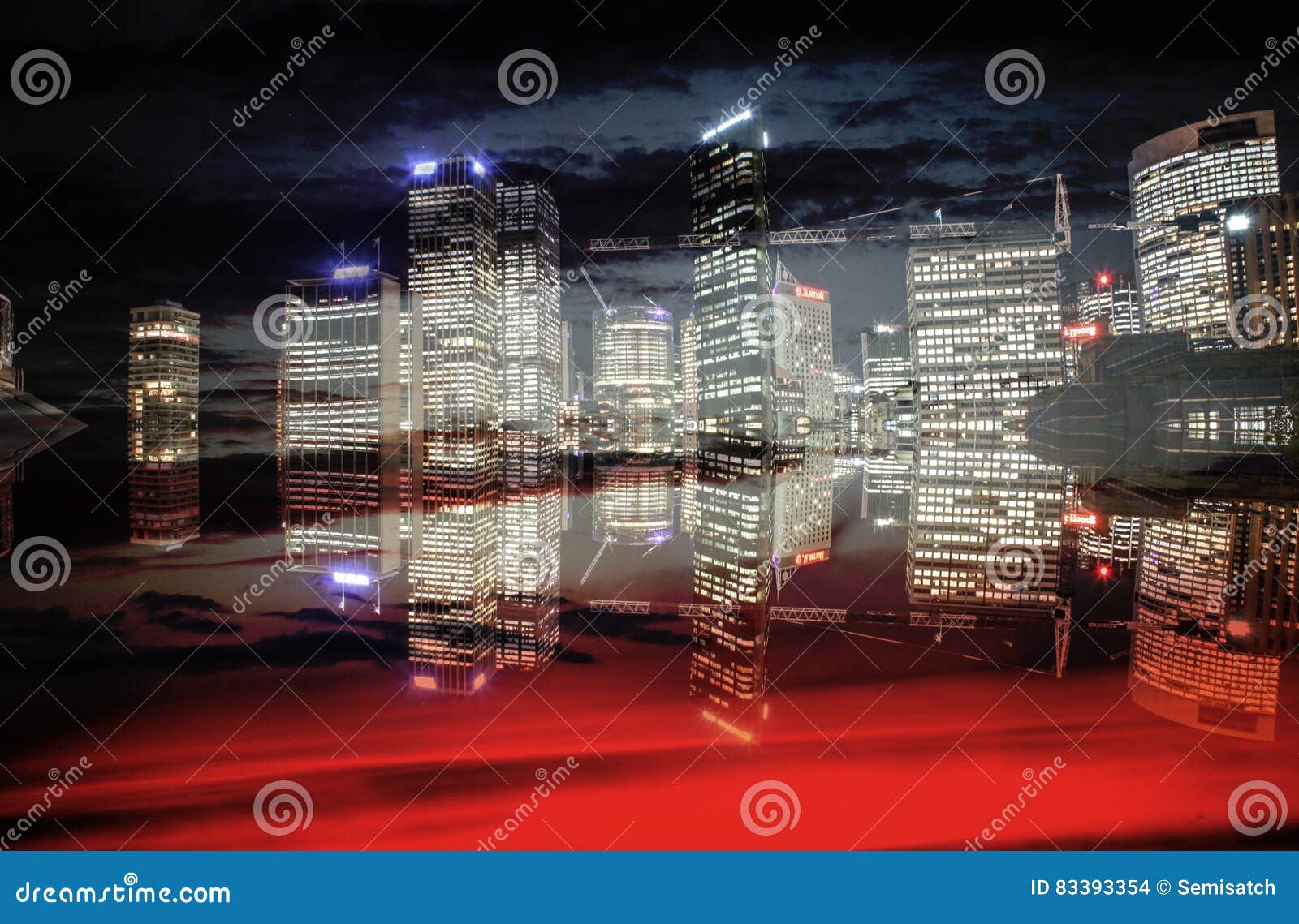 Abstract Modern City Background in Color Editorial Stock Image - Image ...