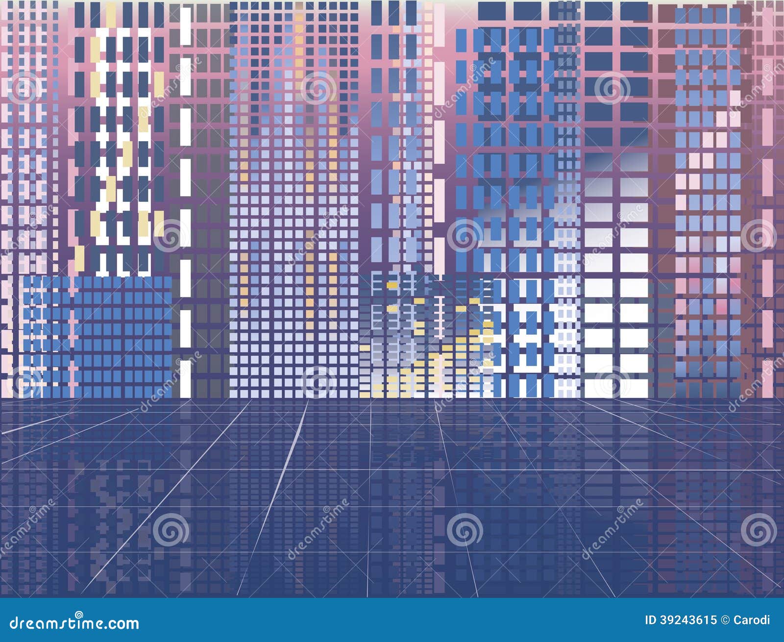 Abstract modern city stock vector. Illustration of construction - 39243615