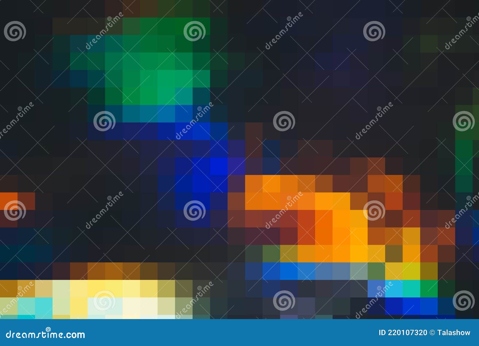 Abstract and Modern Color Background of Pixels Stock Illustration ...