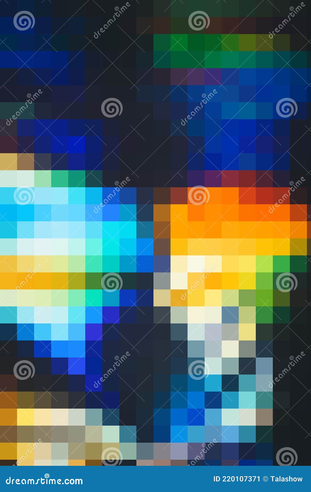 Abstract and Modern Color Background of Pixels Stock Illustration ...