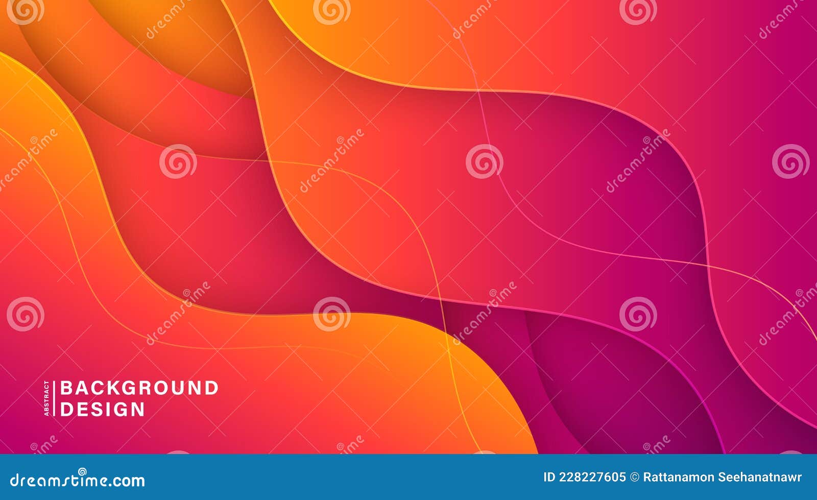 Abstract Modern Color Gradient Background with Waves Shape and Shadow ...