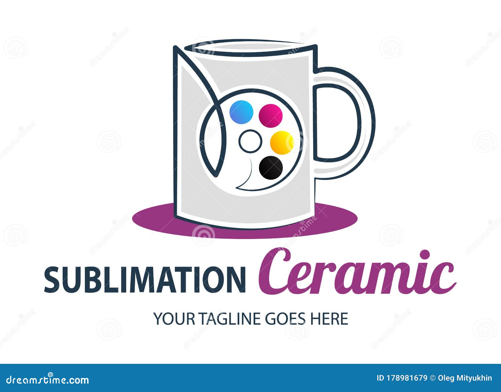 Abstract Modern Colored Vector Logo Template Of Sublimation Ceramic ...