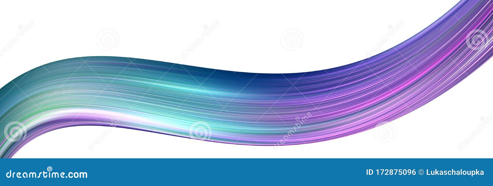 Abstract Modern Colorful Brush Stroke Wave Isolated on White Background ...