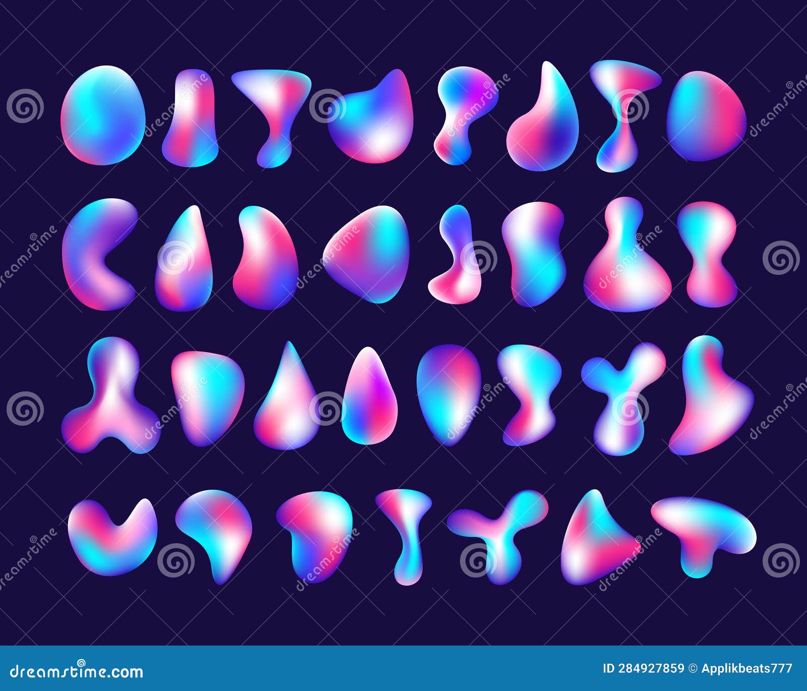 Abstract and Modern, Colorful Liquid or Fluid Gradient Design Element. Liquid Gradient Vector ...