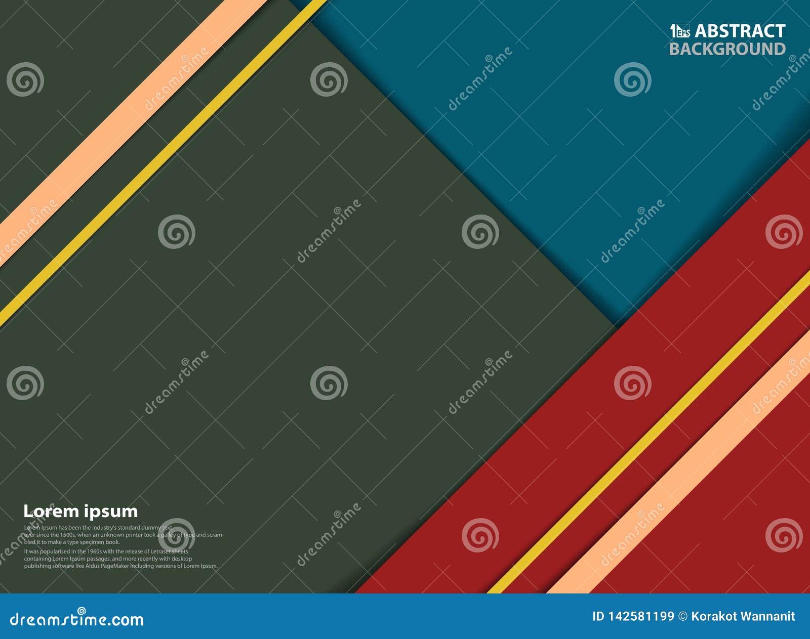 Abstract Modern Colorful Pattern Template with Shadow Background. You ...