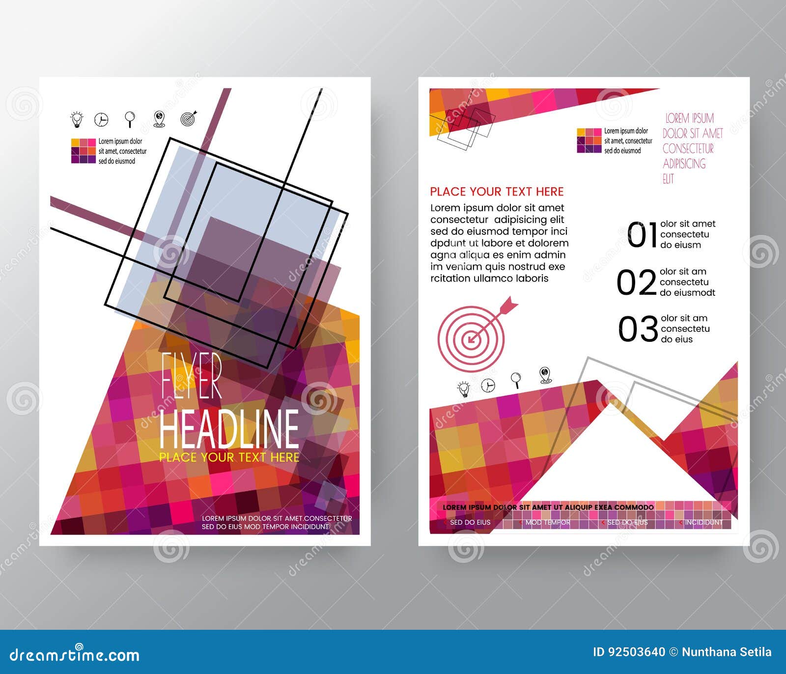 Abstract Modern Colorful Square Background for Poster Brochure Flyer ...