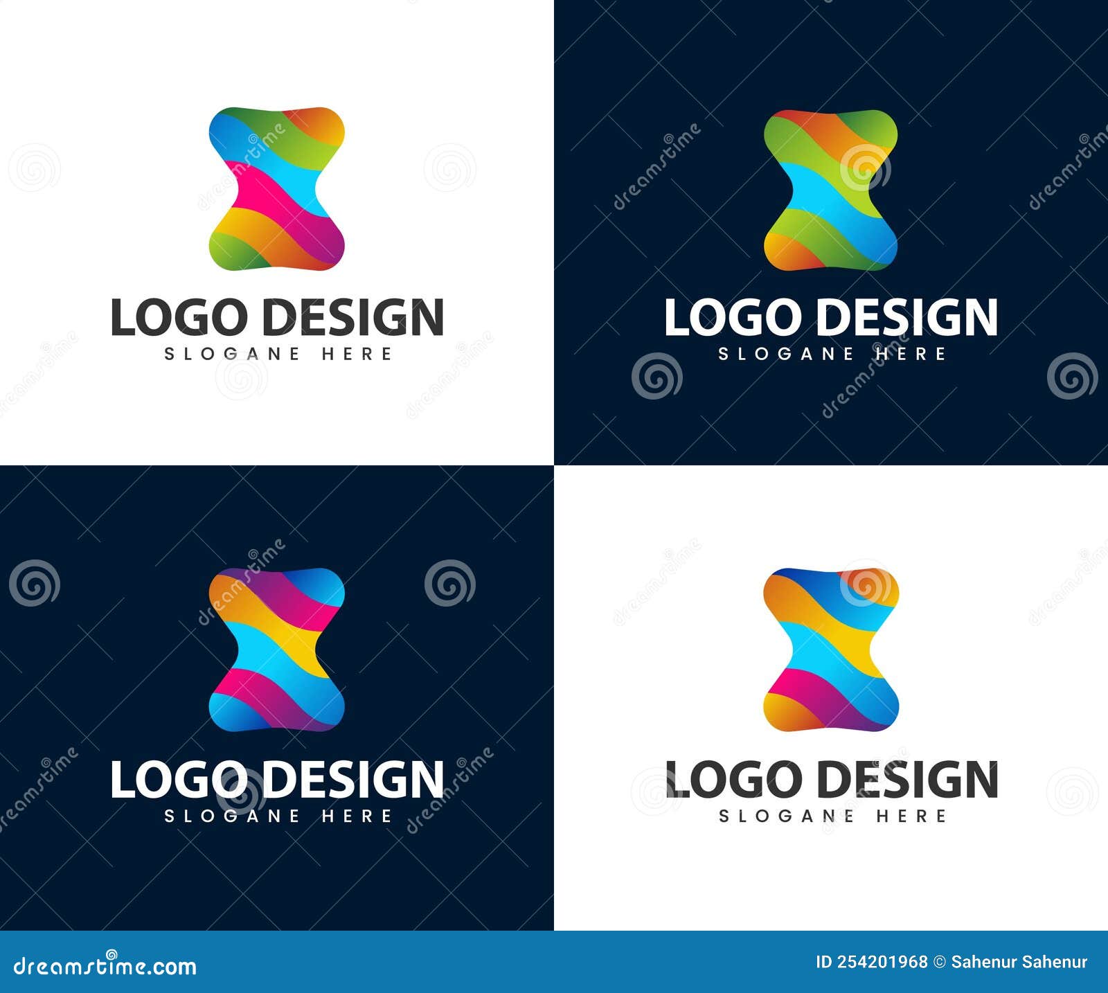Abstract Modern Colourful 3d Logo Design Stock Vector - Illustration of ...