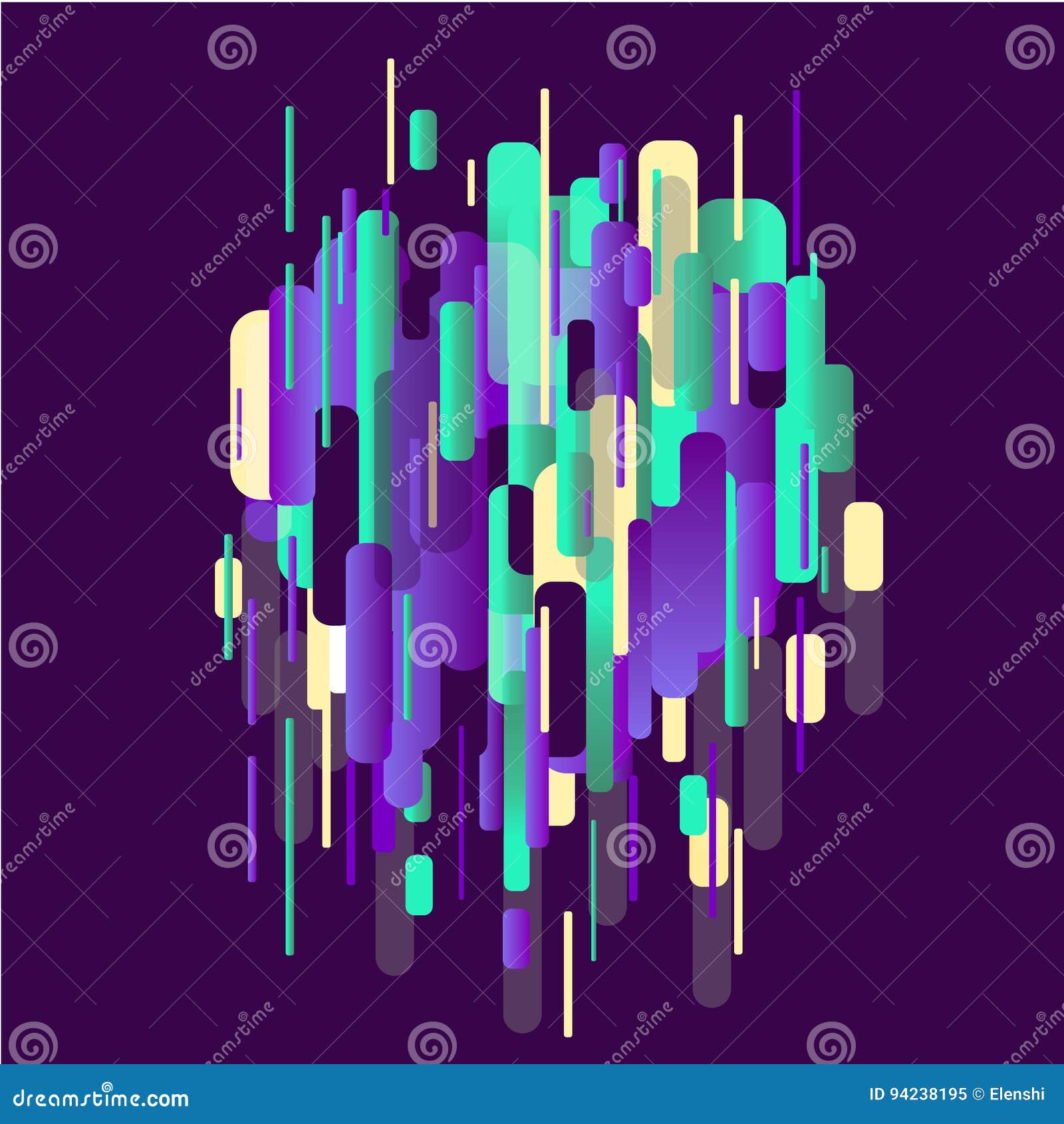 Abstract Modern Composition Background with Colorful Original Elements ...