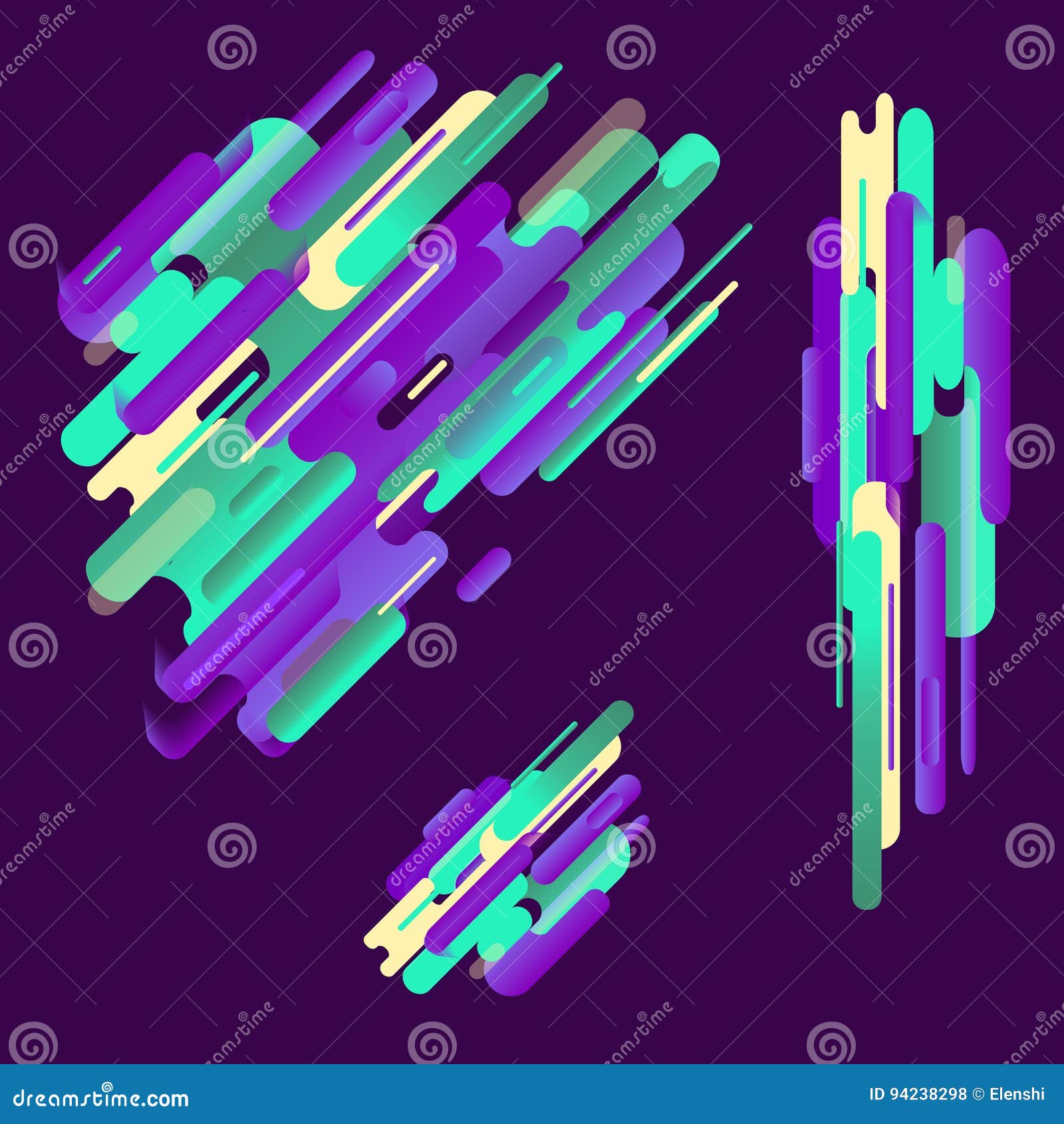 Abstract Modern Composition Background with Colorful Original Elements ...