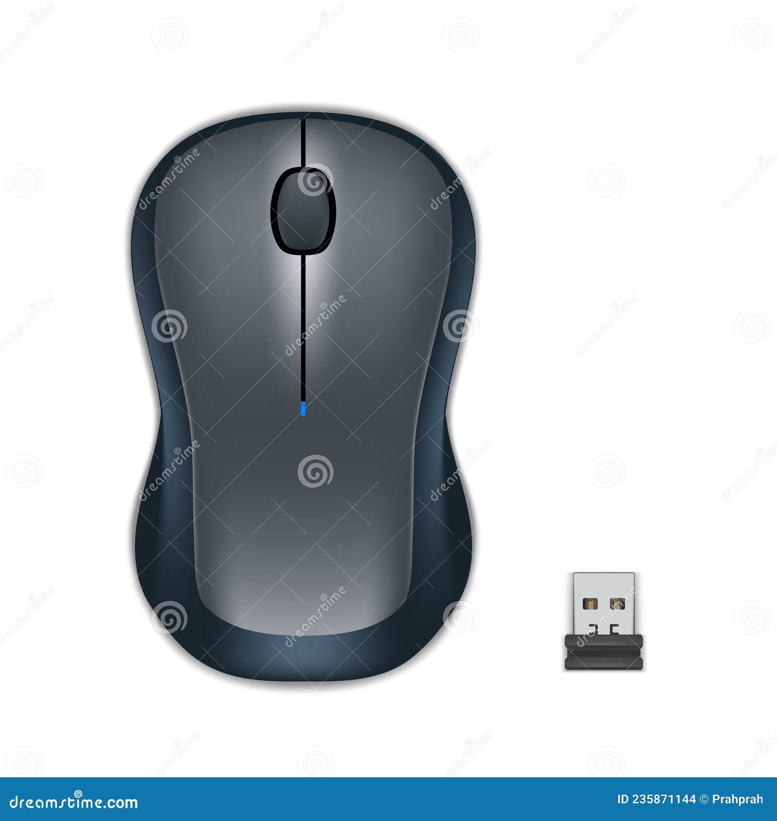 Abstract Modern Computer Mouse on White Background Stock Vector ...