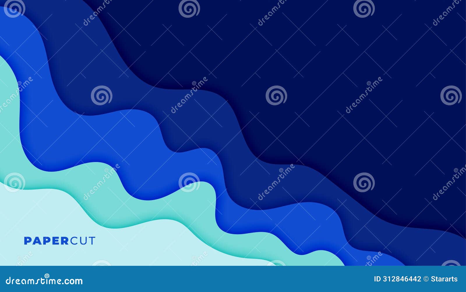 Abstract and Modern Curvy Cutout Poster in Paper Cut Style Stock Vector ...