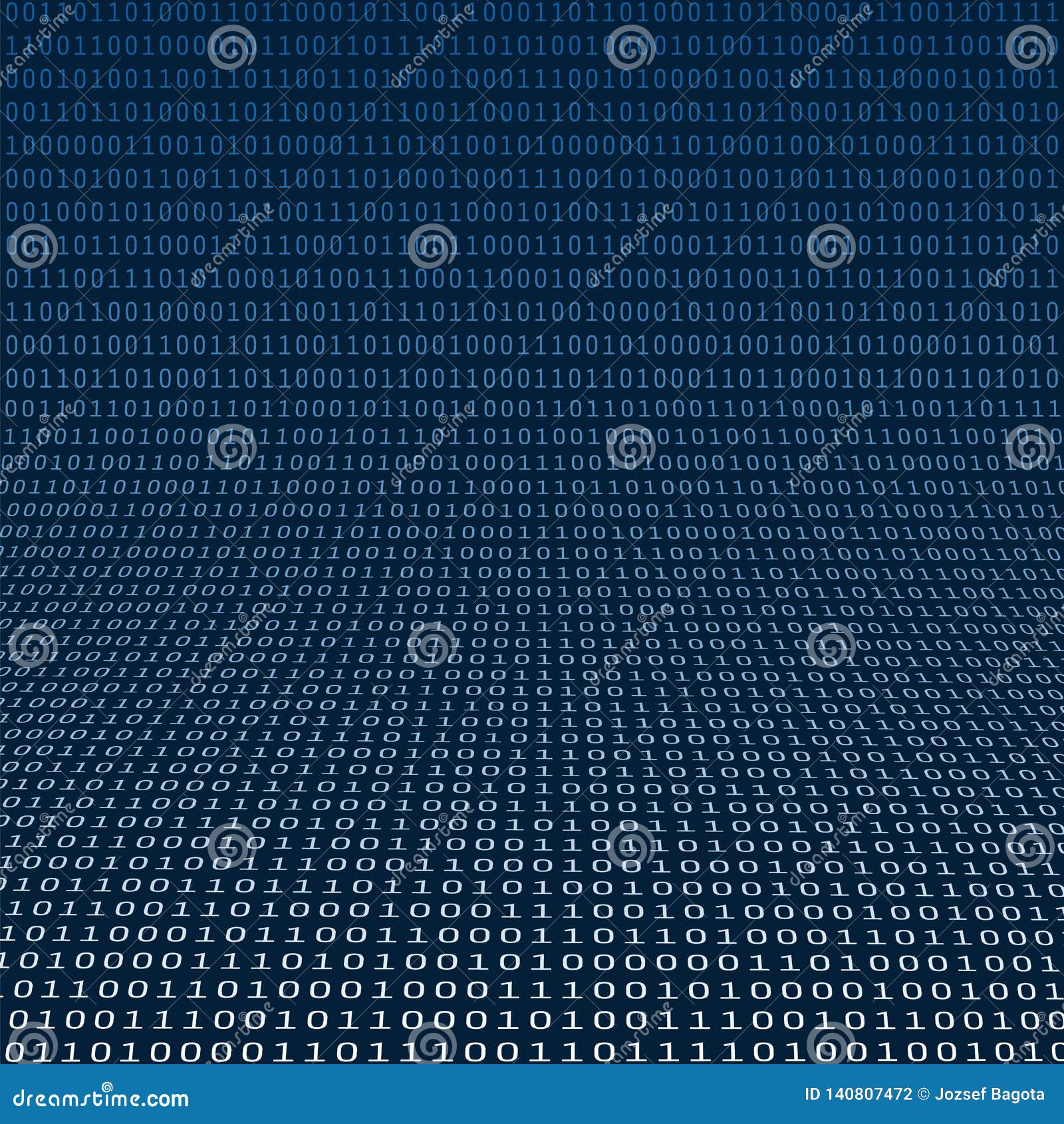 Digital Matrix, Bits Pattern, Ones and Zeros Stock Vector ...