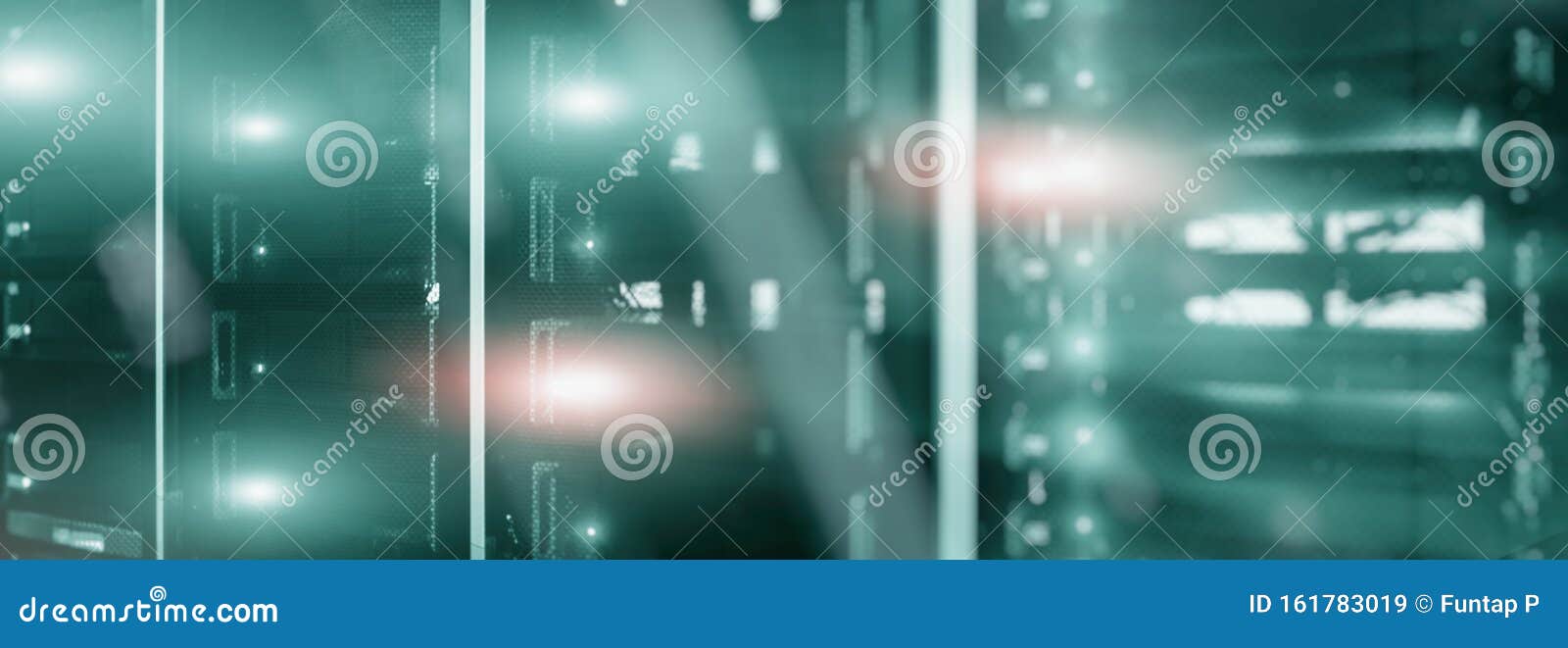 Abstract Modern Data Center Room. Website Header Technology Banner ...