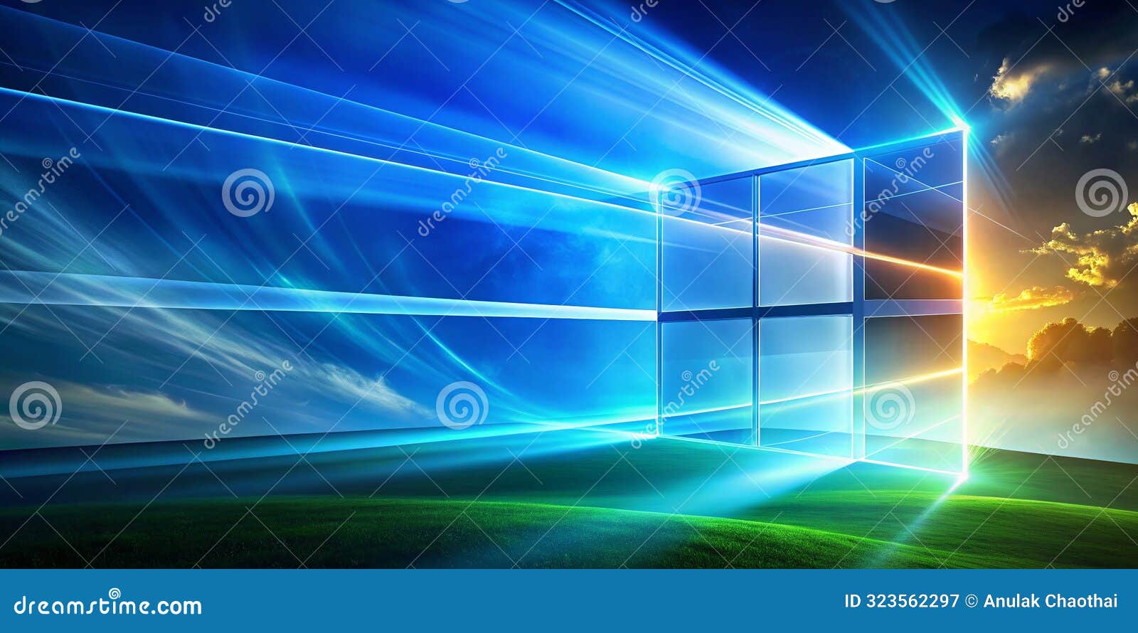 Abstract Modern Desktop Wallpaper Windows AI-Generated Content Stock ...