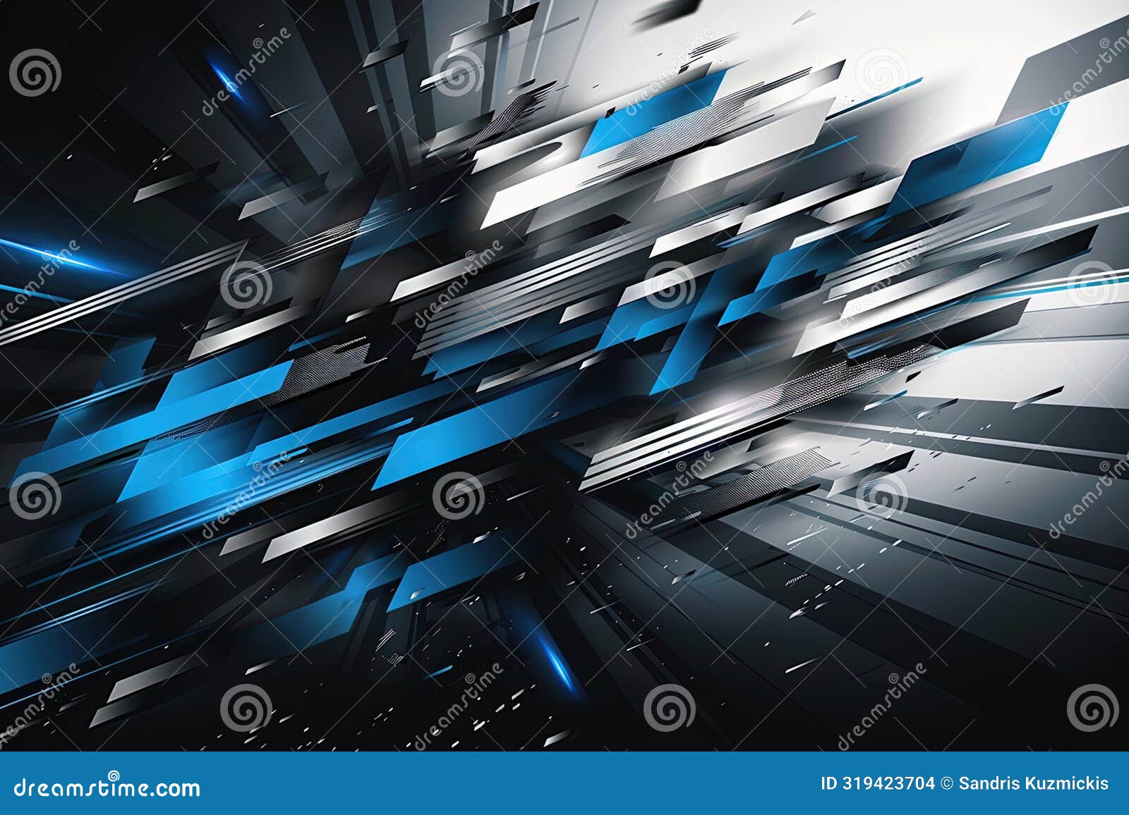 Abstract Modern Dynamic Vector Illustration with Gray, White and Blue ...