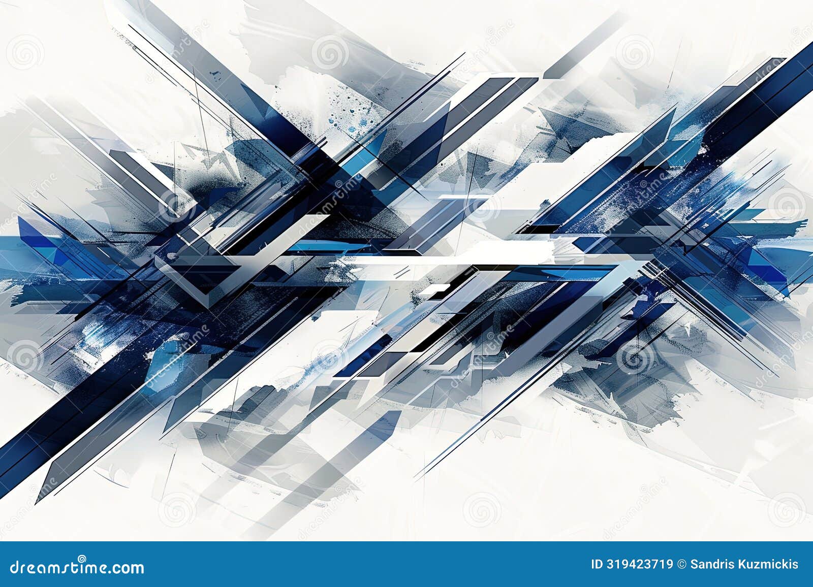 Abstract Modern Dynamic Vector Illustration with Gray, White and Blue ...