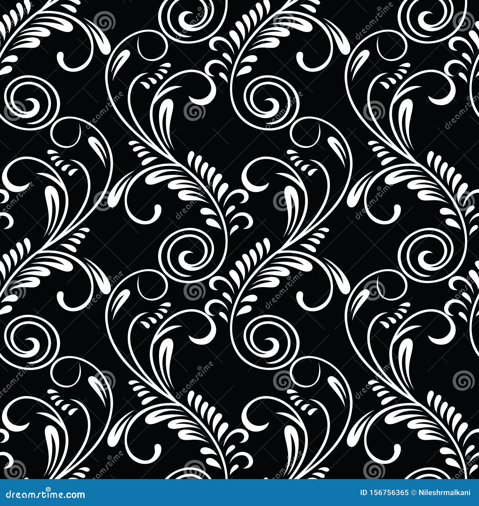 Abstract Modern Fancy Flourish Vector Pattern Design Stock Vector ...