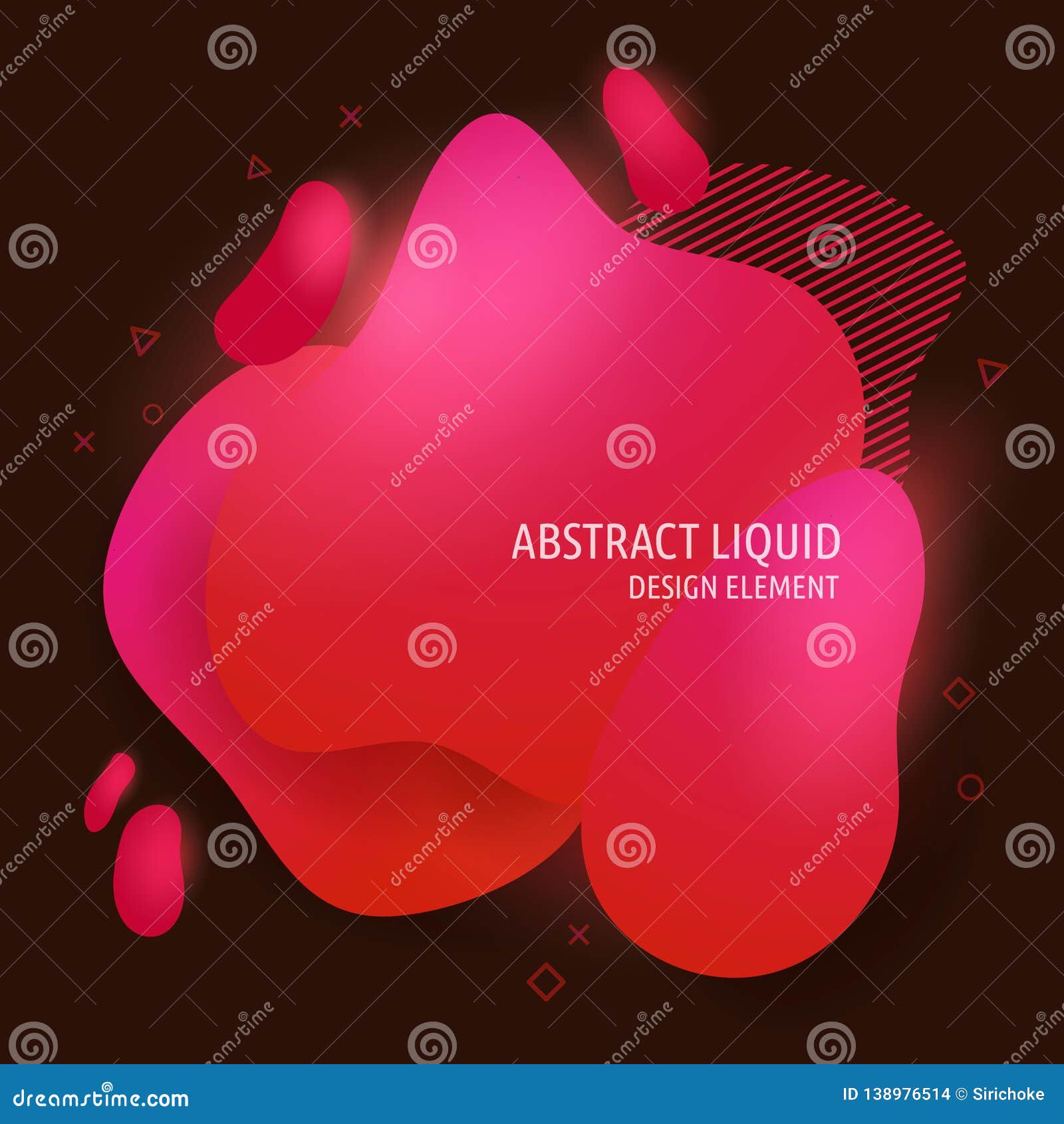 Abstract Modern Flowing Liquid Shapes Design Elements. Stock Vector ...